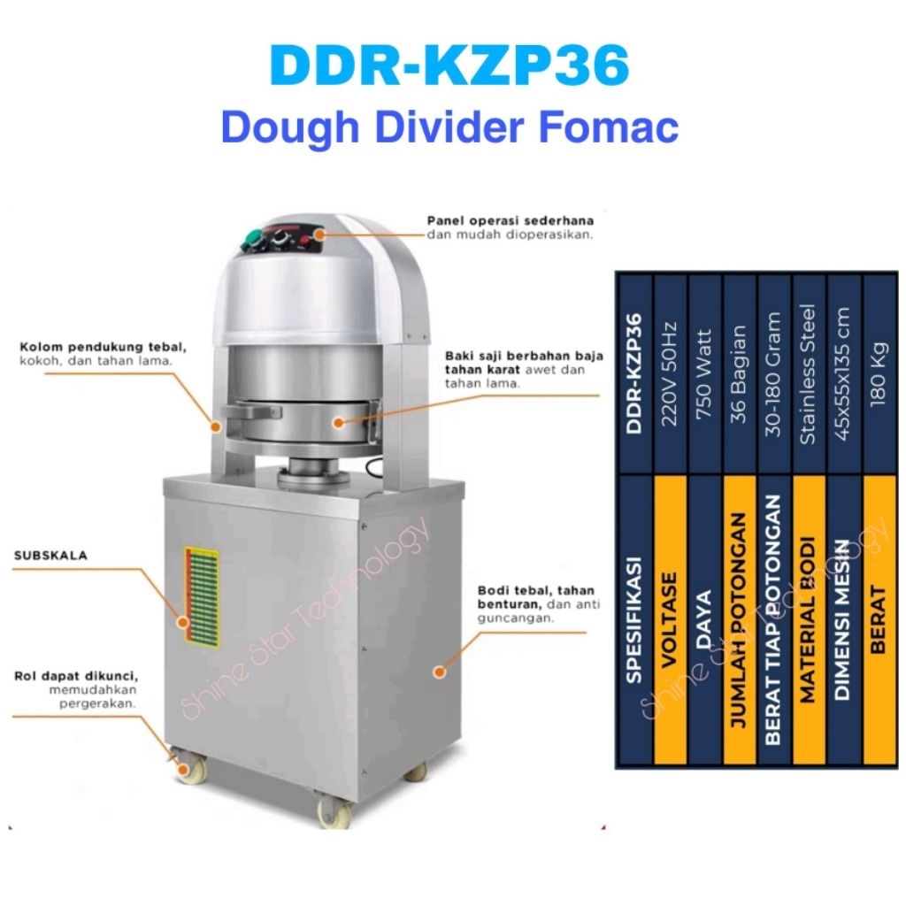 Jual Fomac Dough Divider Machine DDR-KZP36 (36 bagian) Mesin Pembagi ...