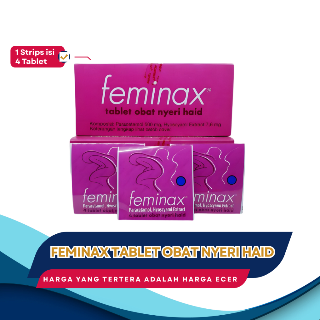 Jual FEMINAX TABLET OBAT NYERI HAID – 1 Strip Isi 4 Tablet | Shopee ...