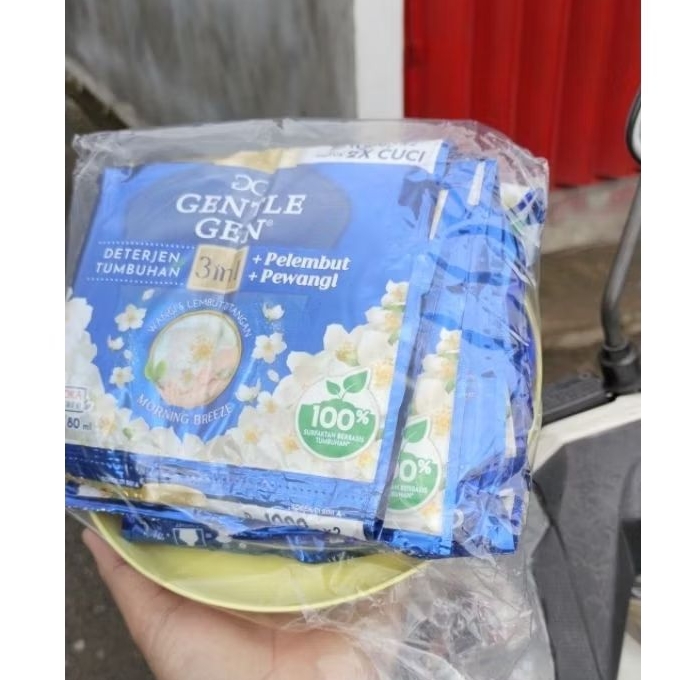 Jual GENTLE GENT/ DETERGEN CAIR isi 16sachet gratis piring | Shopee ...
