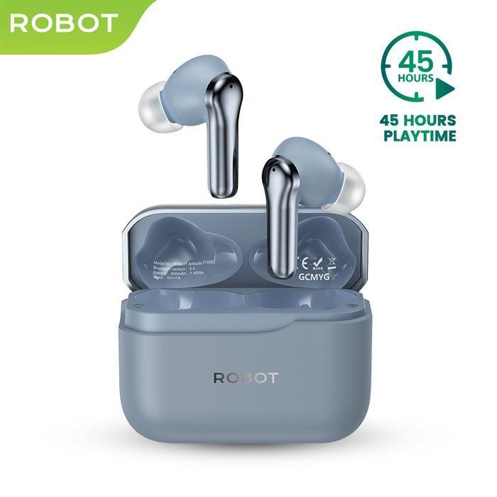 Jual Robot TWS Airbuds T70NC Hybrid ANC,AI+ENC HD CALL Deep Bass ...