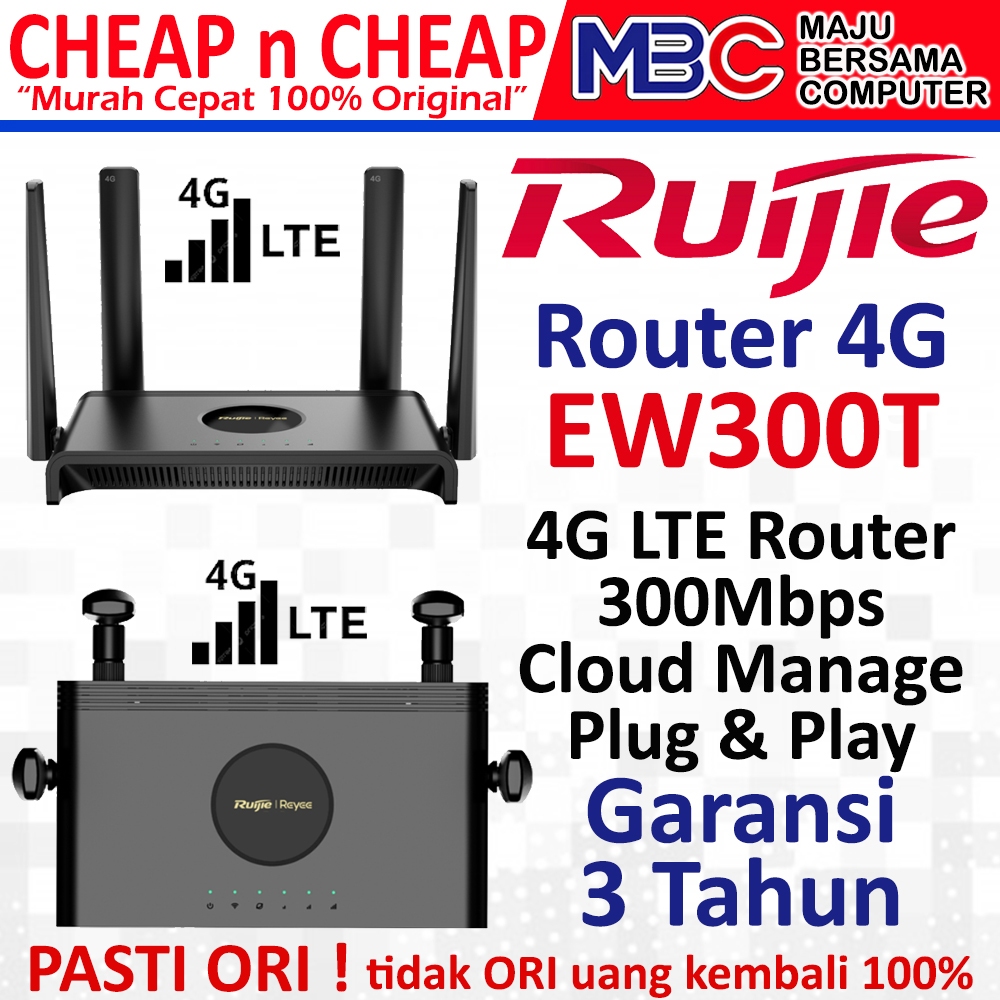 Jual Ruijie RG-EW300T N300 Router Sim Card 4G - Wireless 4G LTE Router ...