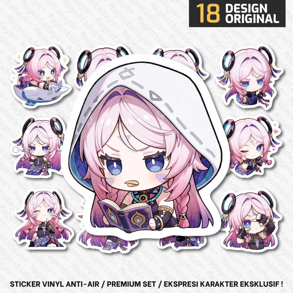 Jual Stiker Set CITLALI Granny Itztli Genshin Impact Vinyl Anti-air ...