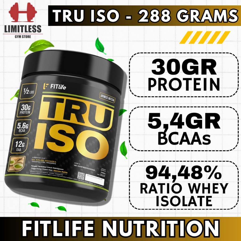 Jual Fitlife TRU ISO 288g 100% Whey Protein Isolate Travel Size WPI 90 ...