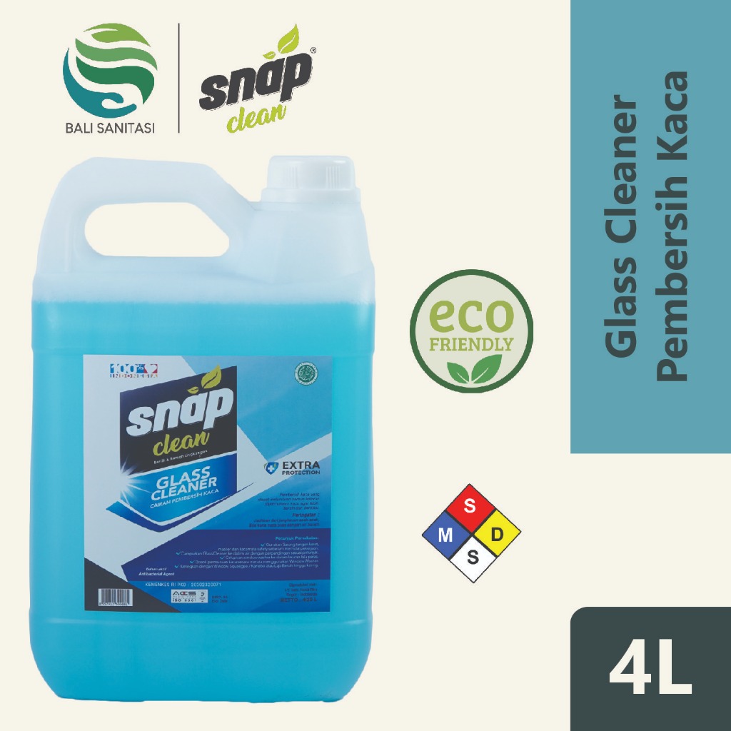 Jual SNAP CLEAN Glass Cleaner Pembersih Kaca 4L | Shopee Indonesia