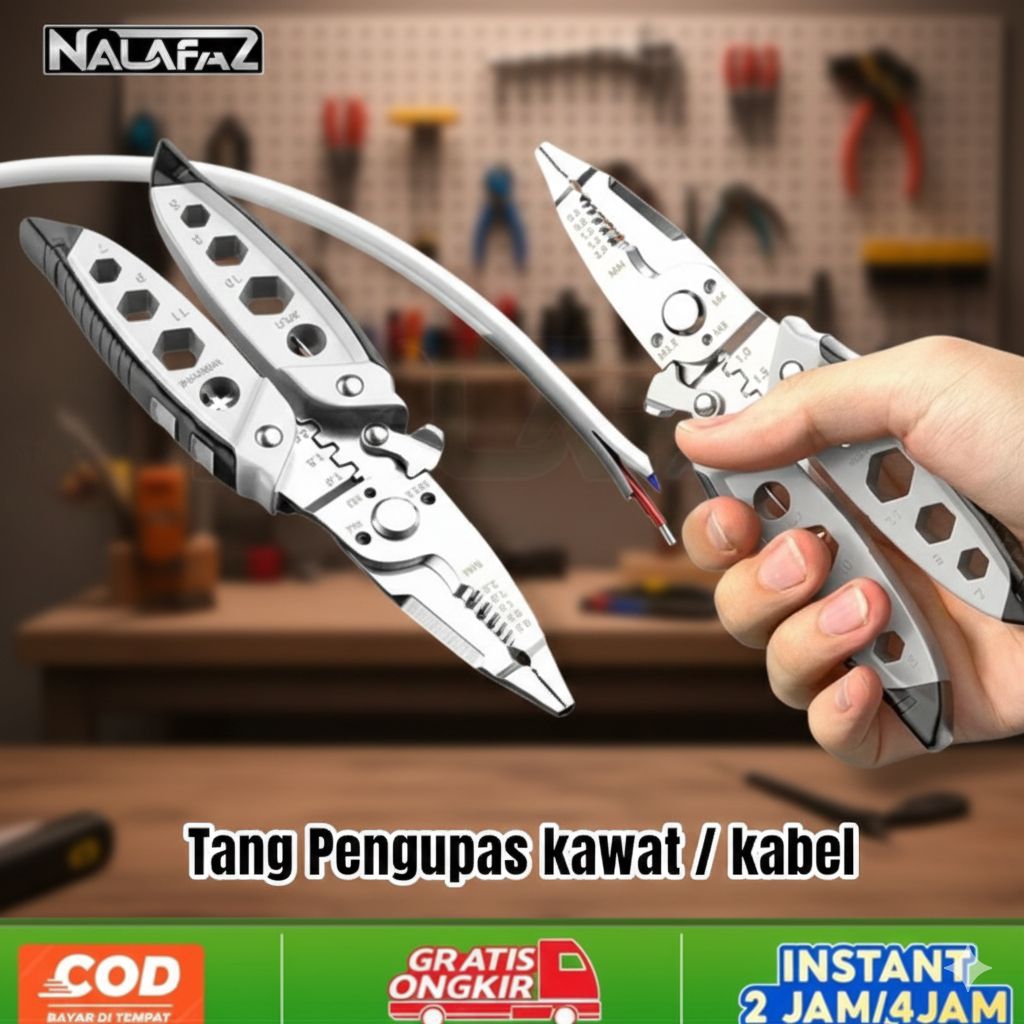 Jual Tang pengupas kawat multifungsi/Tang pemutus kabel 16in1/Tang ...