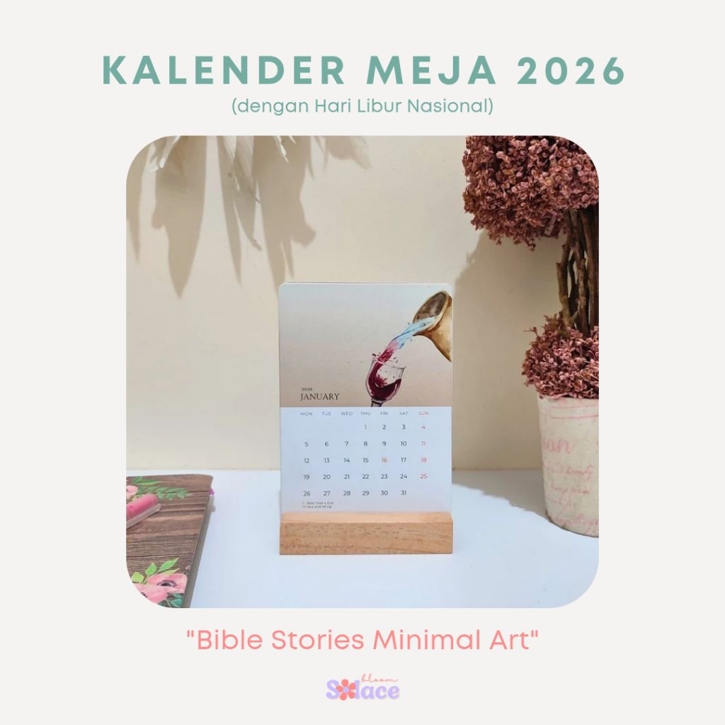 Jual Kalendar Meja 2026 Aesthetic dengan Standing Kayu / Kalendar Y2K ...