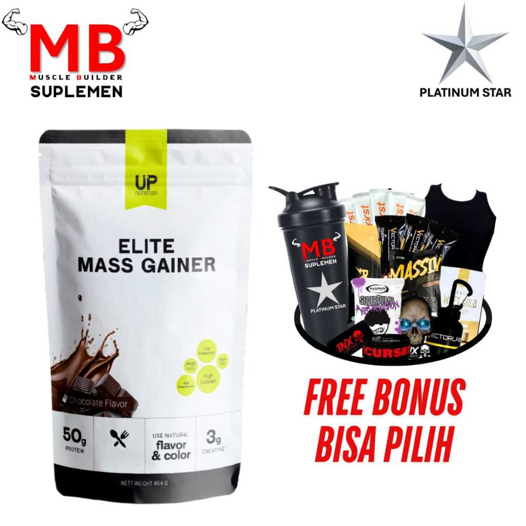 Jual Elite Mass Gainer UP NUTRITION 1 lb EliteMass 1lbs 1lb Protein ...