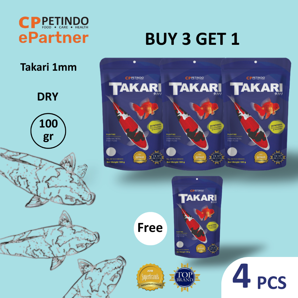 Jual CPPETINDO (Bundling) Takari Mix 1mm - 100 gr Buy 3 Get 1 (Total ...