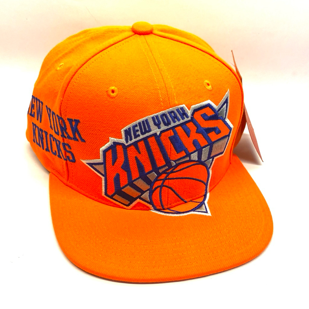 Jual Topi Mitchell and Ness NBA New York Knicks Big Logo Neon Orange ...