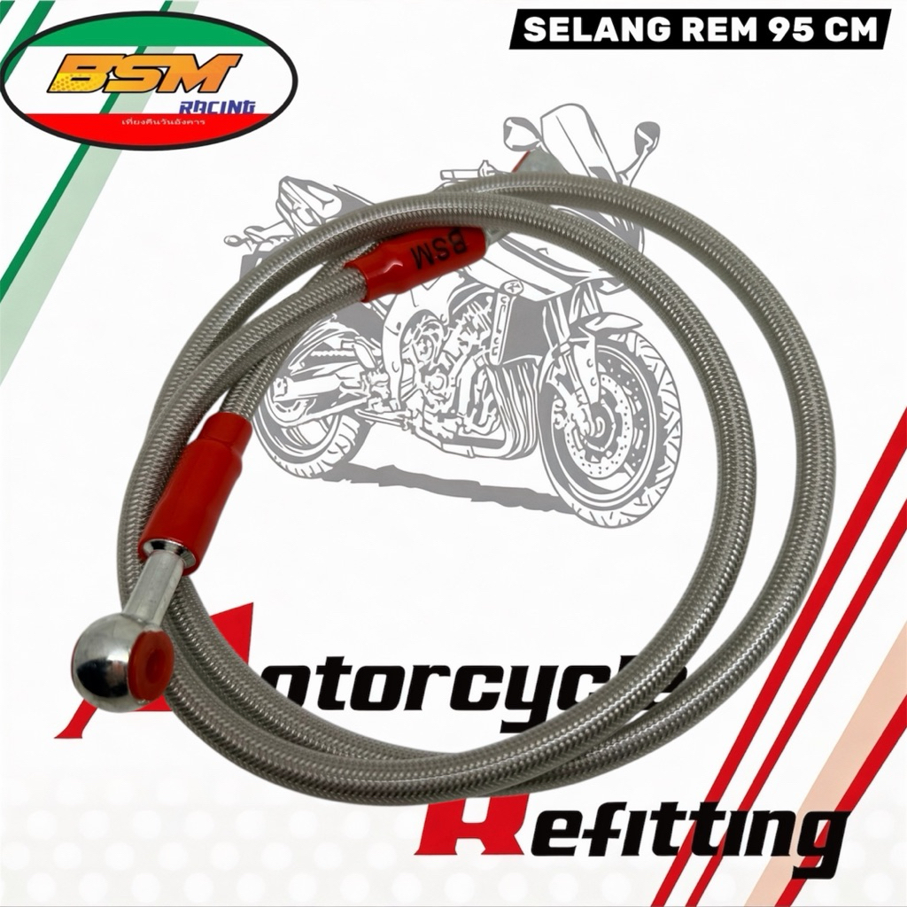Jual PROMO SELANG REM DEPAN VARIASI WARNA 95CM SLANG REM NON PSI WARNA ...