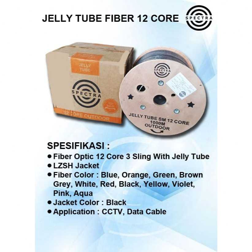 Jual KABEL FO 12 CORE 3 SELING JELLY TUBE 1000M | Shopee Indonesia