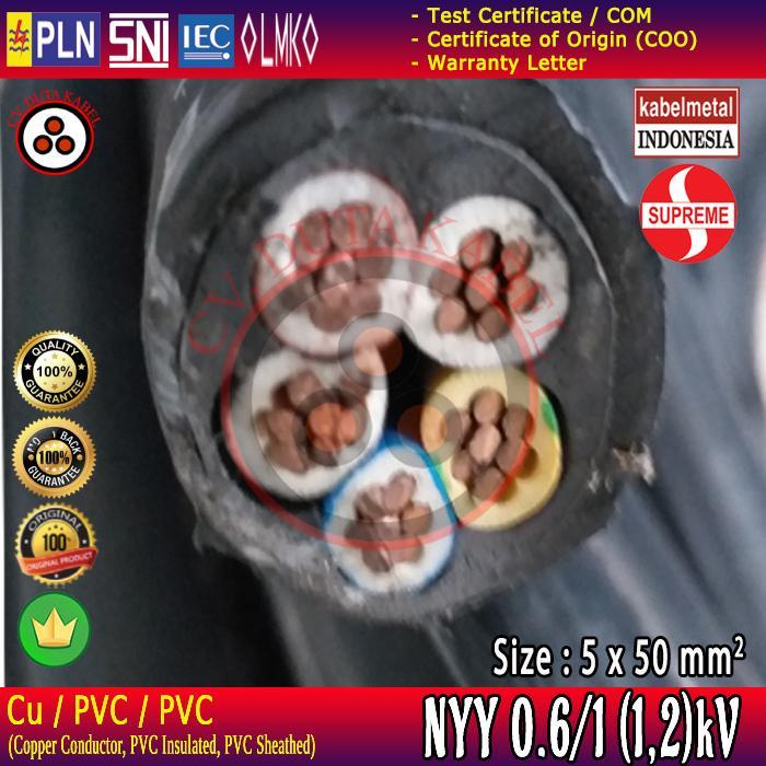 Jual Kabel NYY 5x50 mm2 KABELMETAL (KMI)/ SUPREME CABLE /5 x 50 mm2/5 ...