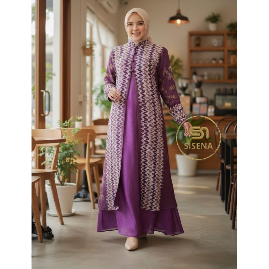 Jual Sisena | Set Batik Nandira Set Cardy Sutra Dobby | Shopee Indonesia