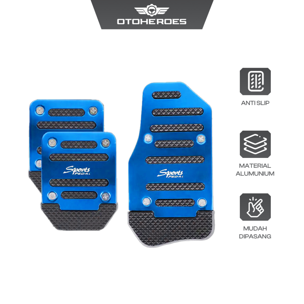 Jual OTOHEROES Cover Aluminium Pedal Gas Rem Kopling Mobil - XB-373 ...