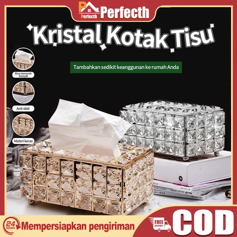 Jual Kotak Tisu | tempat tissue gold | Tempat Tisu Kaca Elegant | Kotak ...