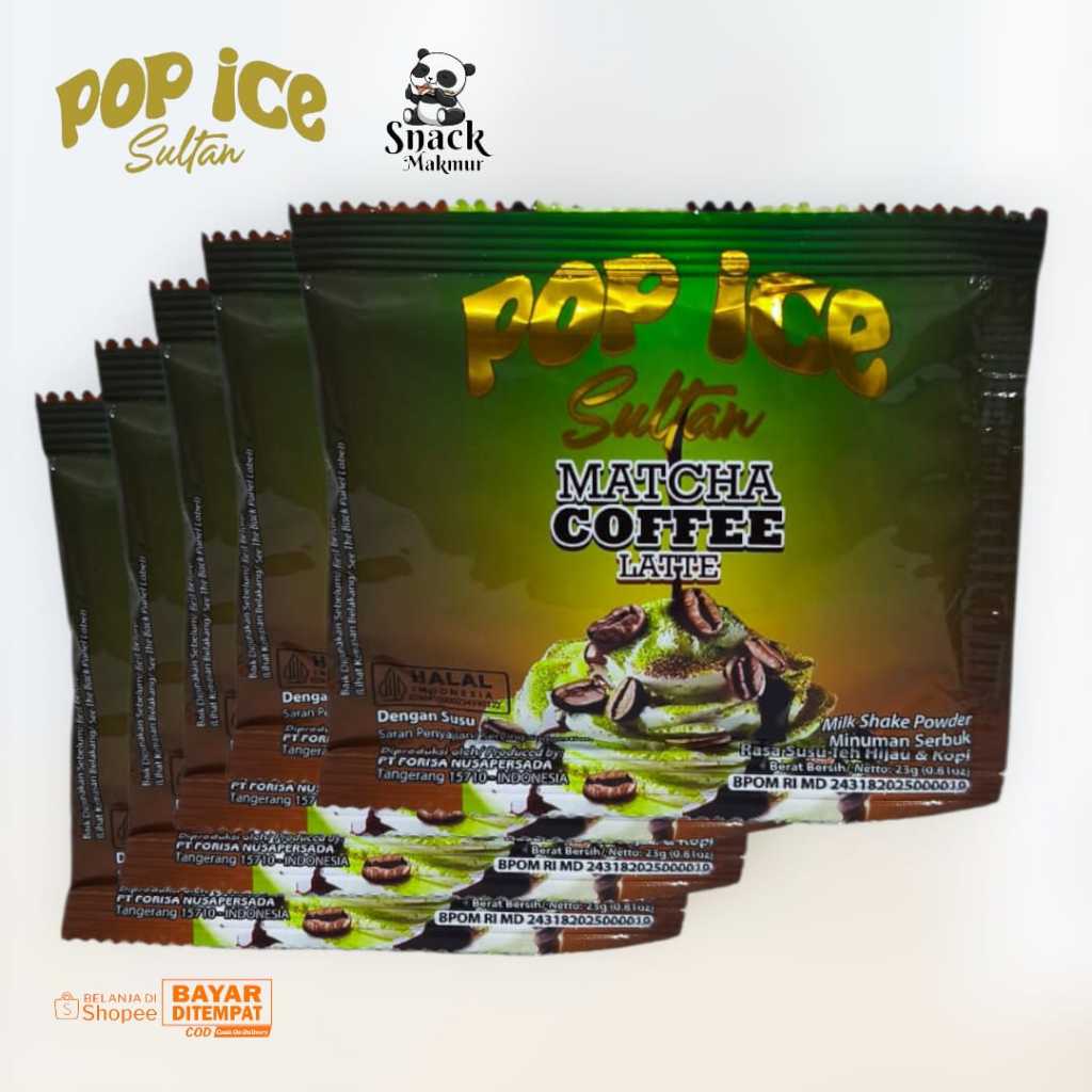 Jual POP ICE SULTAN MATCHA COFFEE LATTE POP ICE MINUMAN VIRAL HARGA PER ...