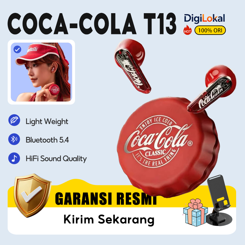 Jual Coca-Cola T13 Headset Bluetooth Wireless TWS Desain Toples Botol ...