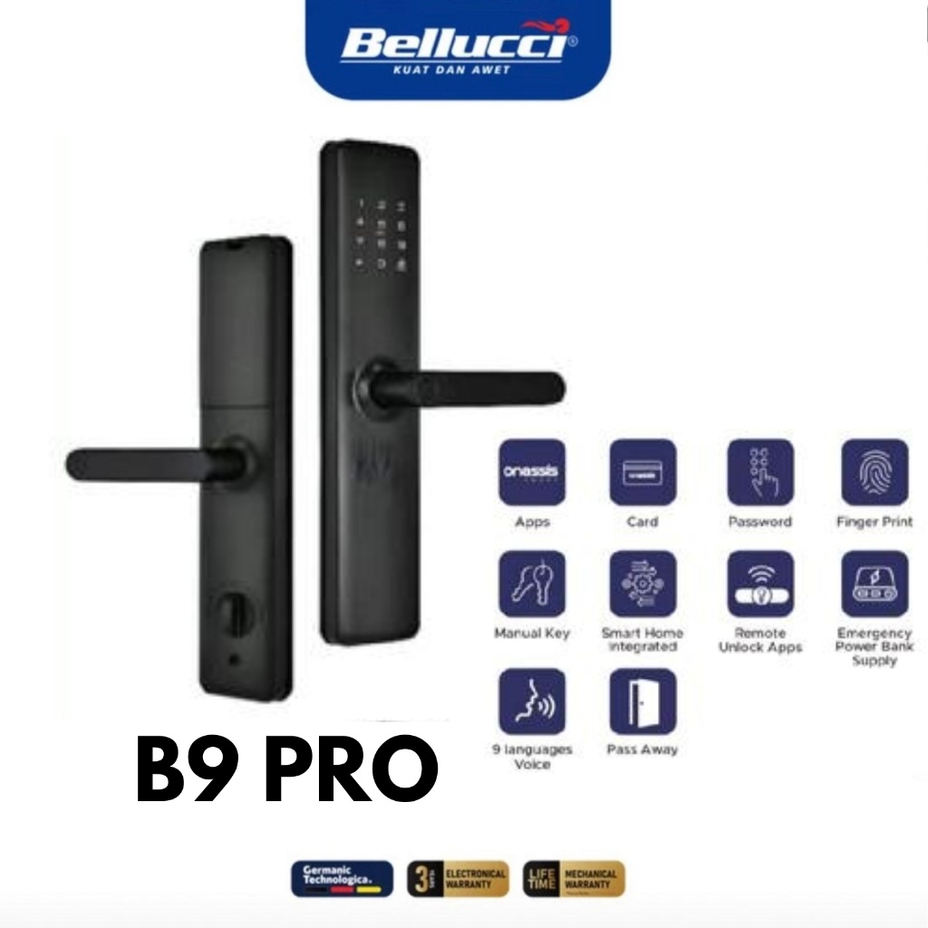 Jual Kunci Pintu Digital Bellucci B9 PRO / Digital Lock Bellucci B9 PRO ...