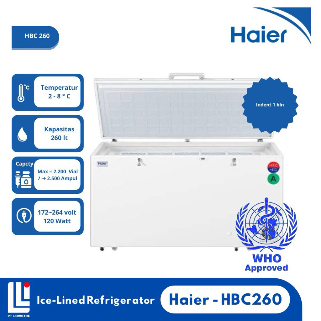 Jual Free Kalibrasi dan Sertifikasi - Chiller / Kulkas Vaksin Haier HBC ...