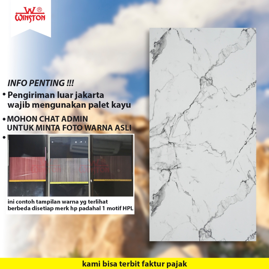 Jual HPL Marmer NO TACO NO AICA Granite Colours Winston Warna Keramik / Ceramic / Granit ...