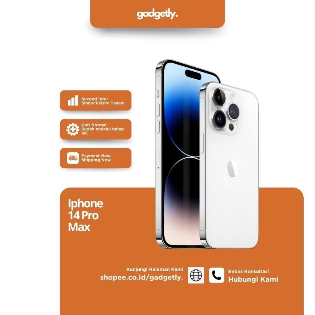 Jual iP 14 Pro Max Second Inter Original 128GB/256GB | Shopee Indonesia