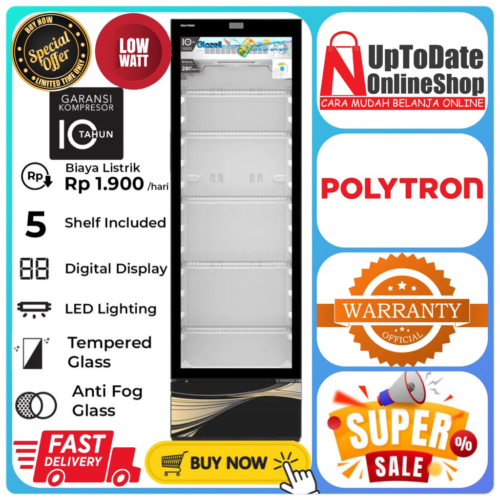 Jual SHOWCASE POLYTRON SCN-288 SCN288 SCN 288 SUPER LOW WATT 280L ...
