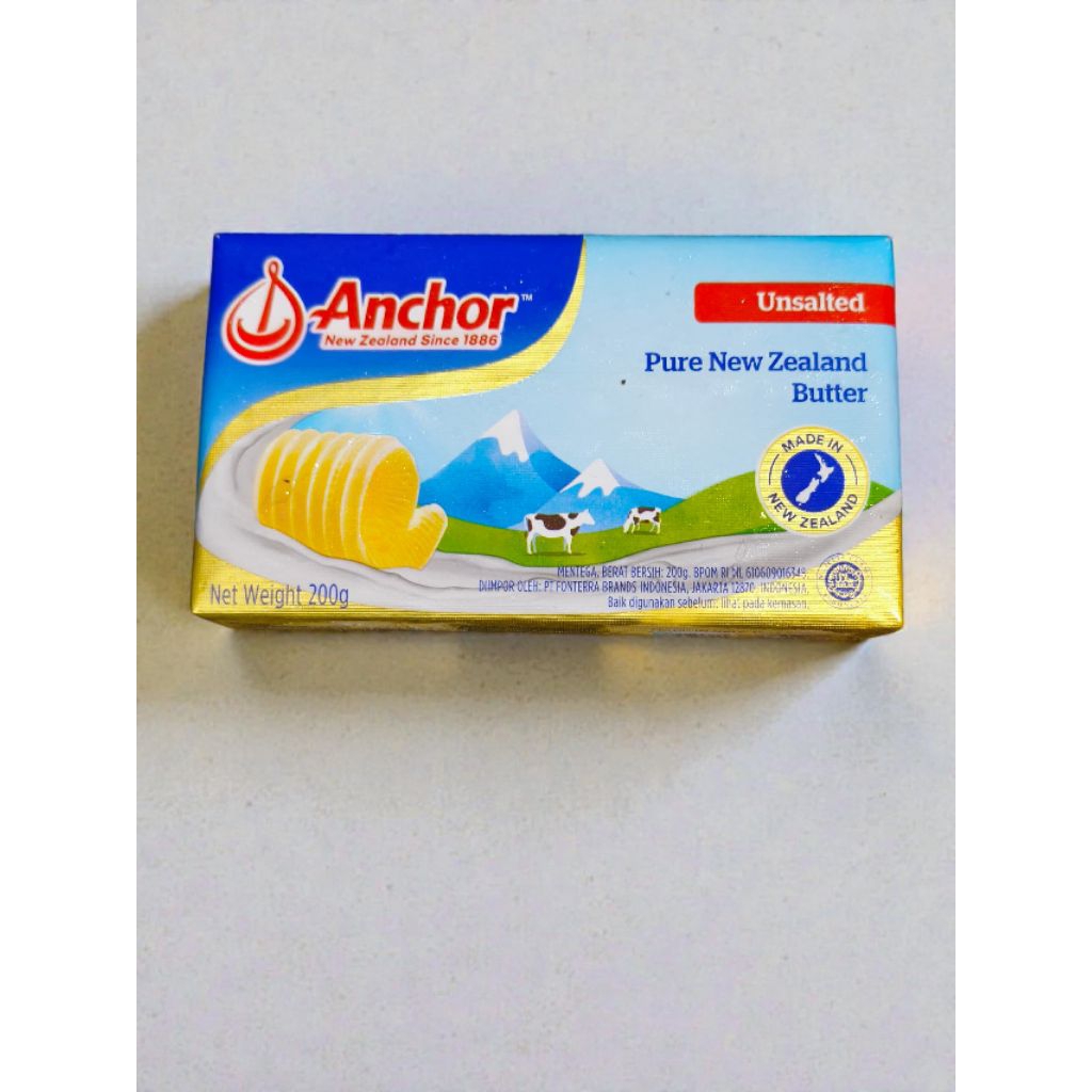 Jual Unsalted Butter Anchor 200gr Pure Butter | Shopee Indonesia