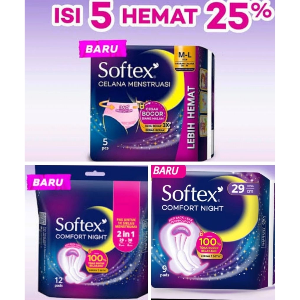 Jual softex comfort night pembalut malam | Shopee Indonesia