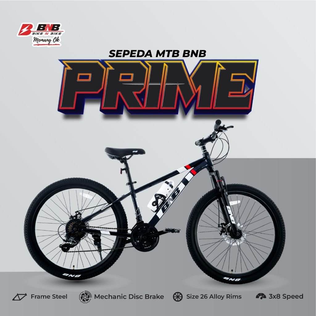 Jual SEPEDA GUNUNG MTB BNB ALPHA PRIME 26 INCH 24 SPEED"-GRAB/GOJEK ...