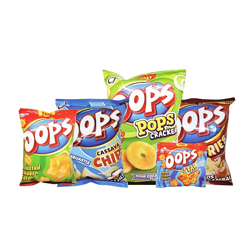 Jual OOPS - Snack Crispy Berbagai Jenis - POPS / STAR / FUGU / CASSAVA ...