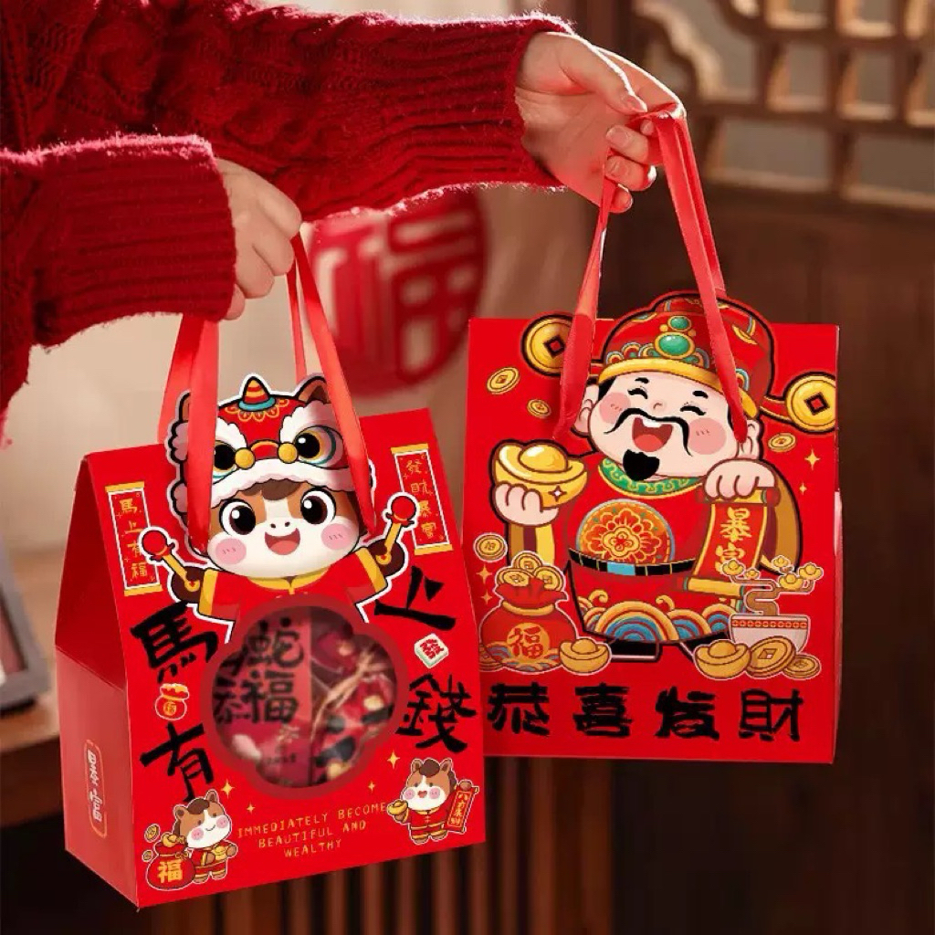 Jual NEW 2026 PB101 5PCS - Paper Bag Tahun Kuda - tote bag imlek - tas ...