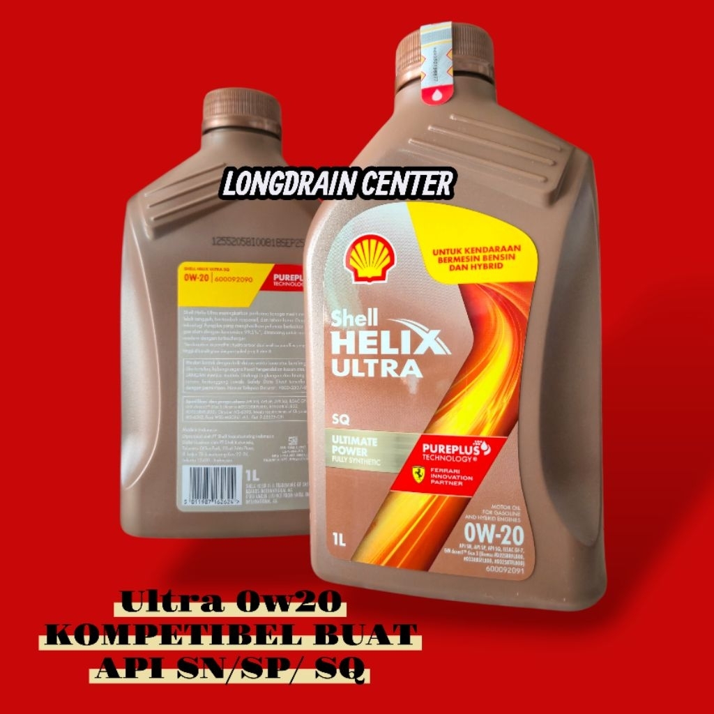 Jual SHELL HELIX ULTRA 0W20 API SQ/ GF7 KEMASAN 1 LITER ORIGINAL ...