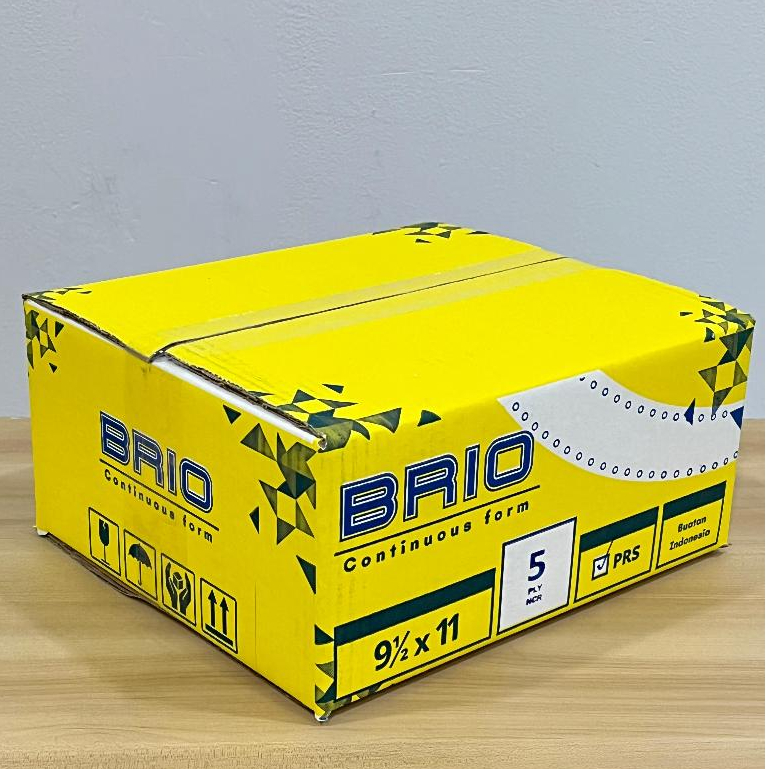 Jual Kertas continuous form Brio K5 :2 / kertas Komputer Brio 5ply :2 ...