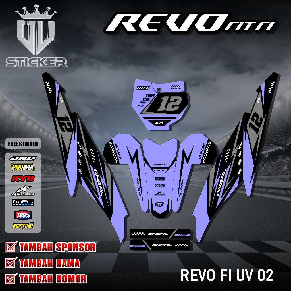 Jual (COD) TERBARU Sticker Striping RBT/GTX REVO FIT110 MOTOR RBT BEBEK ...