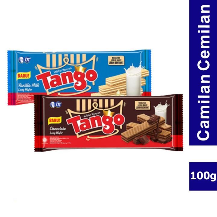 Jual Tango Wafer Coklat Vanilla Jumbo 100 Gr Halal/Wafer Tango 100gram ...