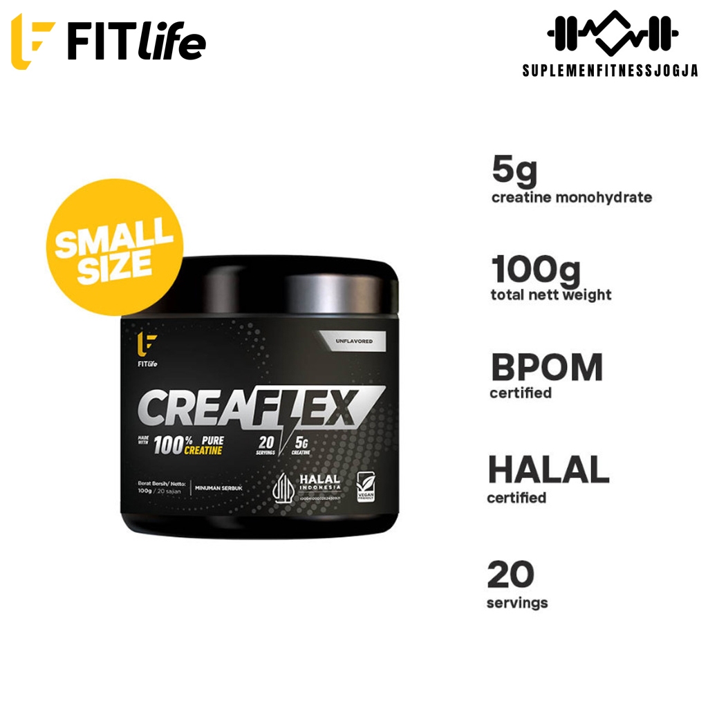 Jual FITLIFE Creaflex Creatine 100 Gram 20 Serving Mesh 200 Pharmagrade ...