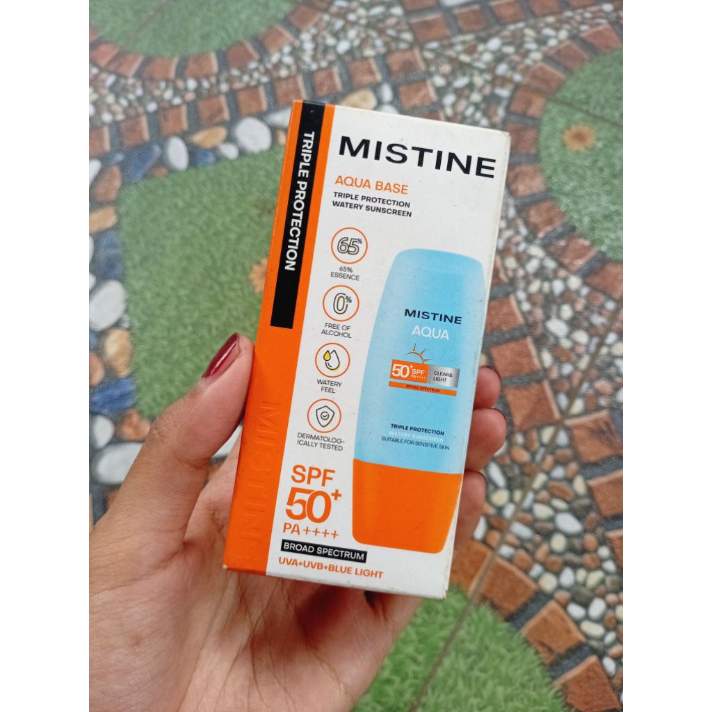 Jual MISTINE Aqua Base Triple Protection Watery Face Sunscreen SPF 50 ...