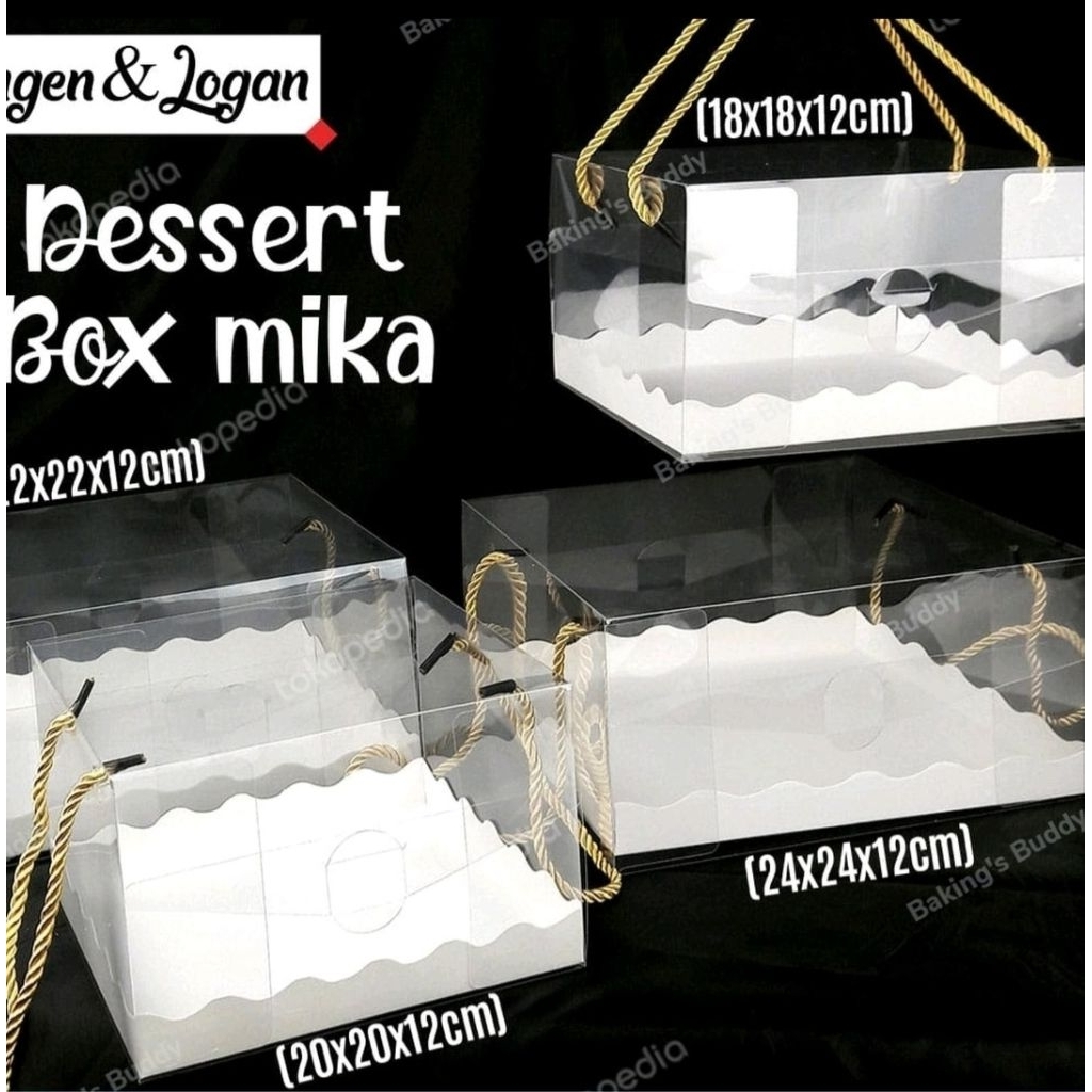 Jual Box mika Handle tali emas Box Mika transparan | Shopee Indonesia