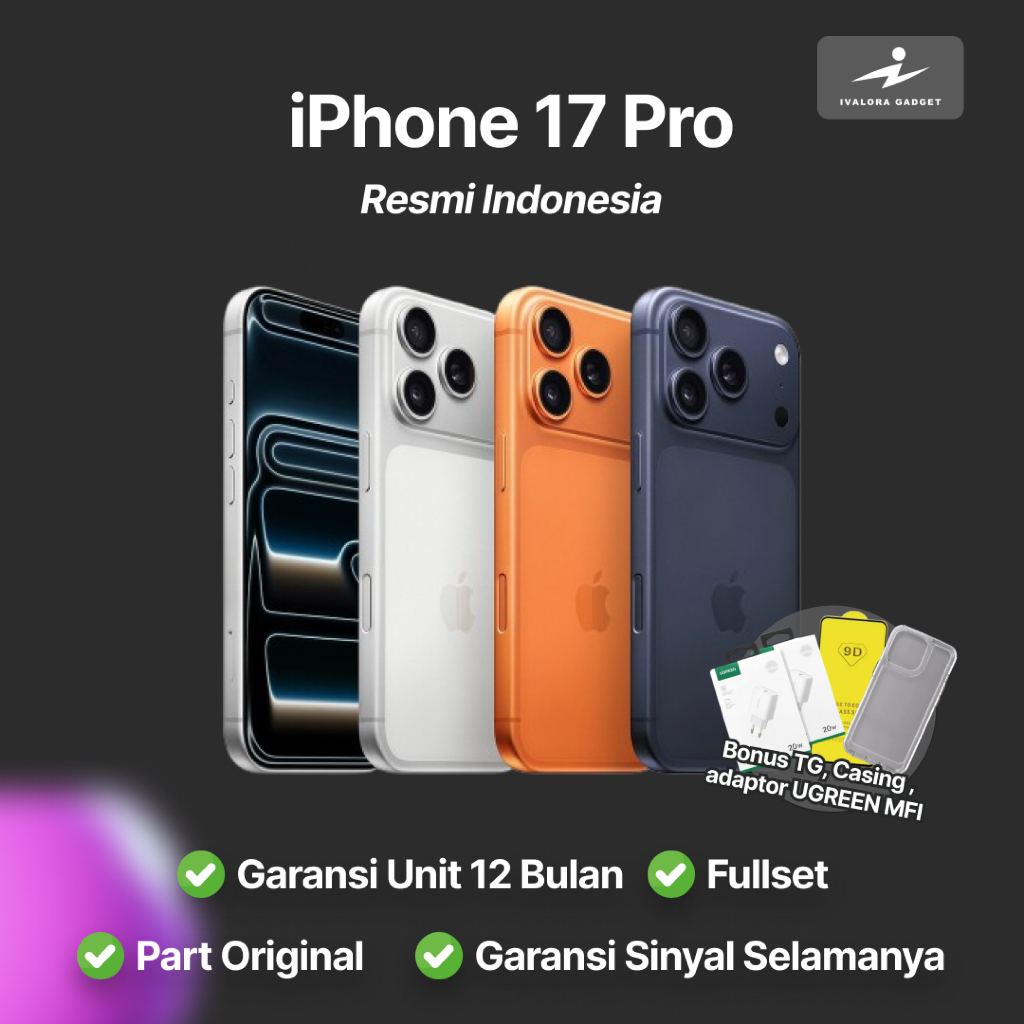 Jual IP 17 PRO 256GB RESMI INDONESIA | Shopee Indonesia