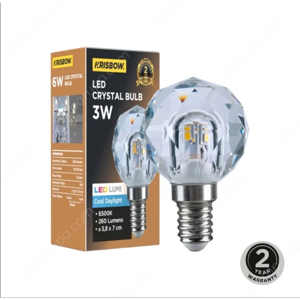 Jual Krisbow Bohlam Led E14 3w 4w 3000k - Kuning / putih | Shopee Indonesia