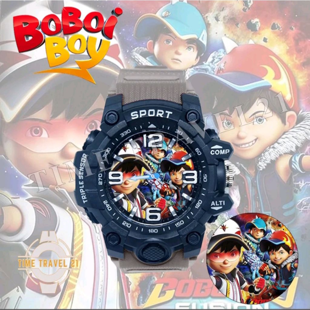 Jual JAM TANGAN ANALOG ANAK KARAKTER BOBOBOI BOBOIBOY ANTI AIR STRAP ...