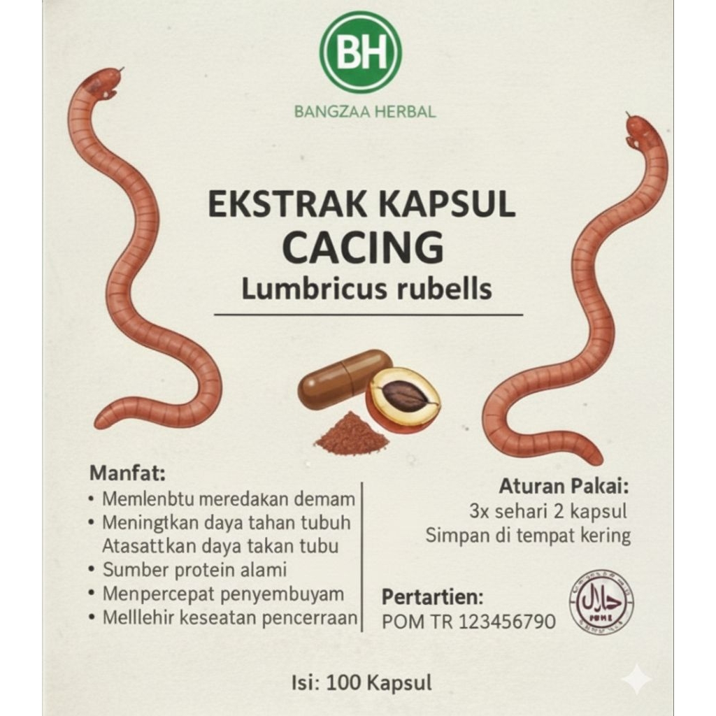 Jual Kapsul Cacing Isi 100 Butir Obat Tipes Dan Alergi 100% Murni ...