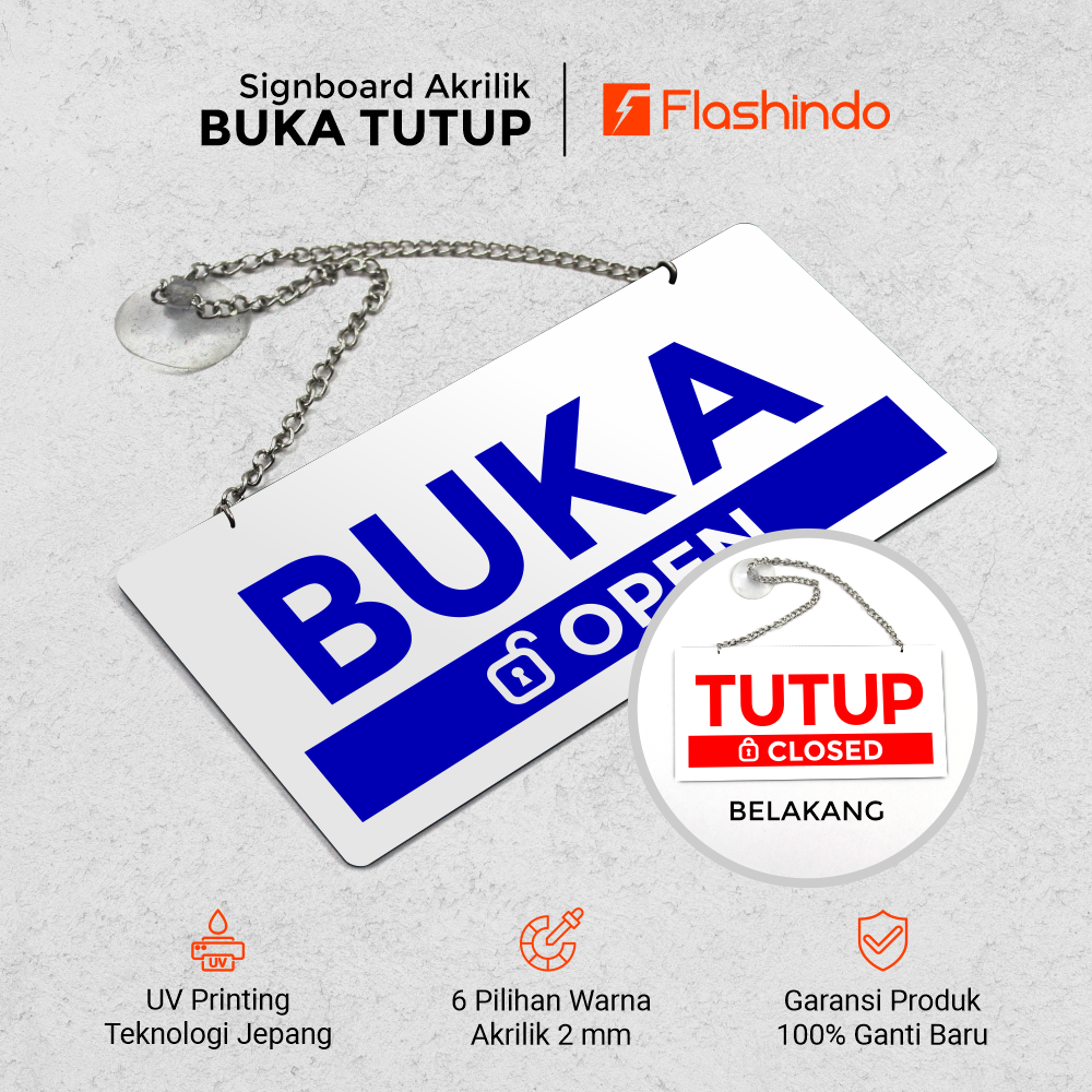 Jual Sign board Akrilik | Acrylic Buka Tutup | Open Close Bolak Balik ...