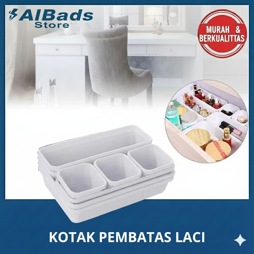 Jual Kotak Pembatas Organizer Laci Drawe Divider Box Plastik 8pcs ...