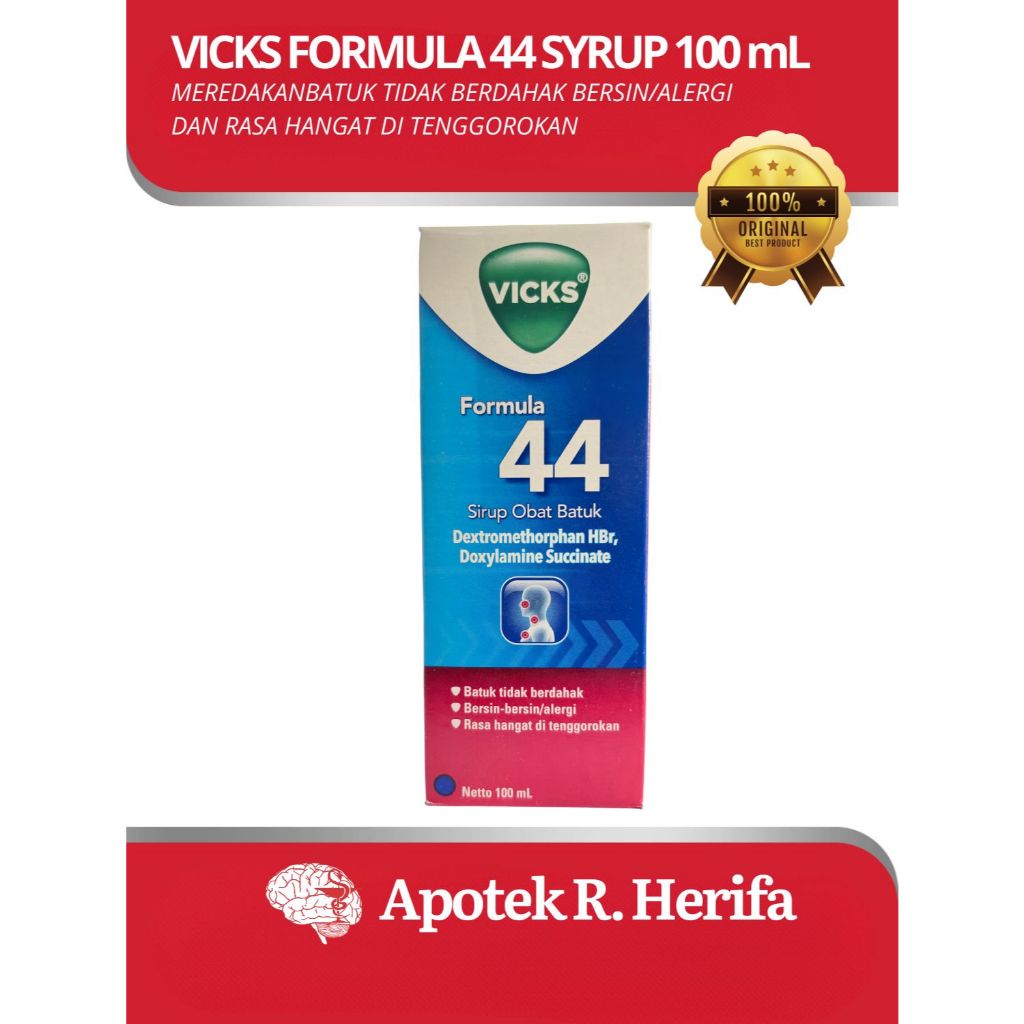 Jual VICKS FORMULA 44 DEWASA SYRUP 100 ML | Shopee Indonesia