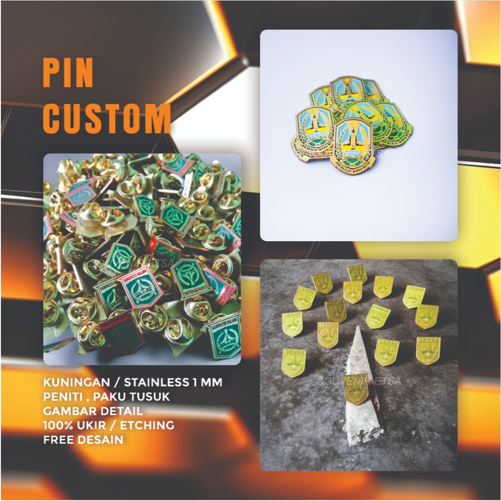 Jual Pin Lencana Custom Kuningan Eksklusif untuk Instansi Pemerintah ...