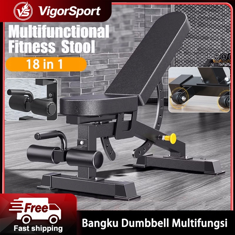 Jual Bangku dumbbell multifungsi/kursi gym/bangku latihan sit-up ...