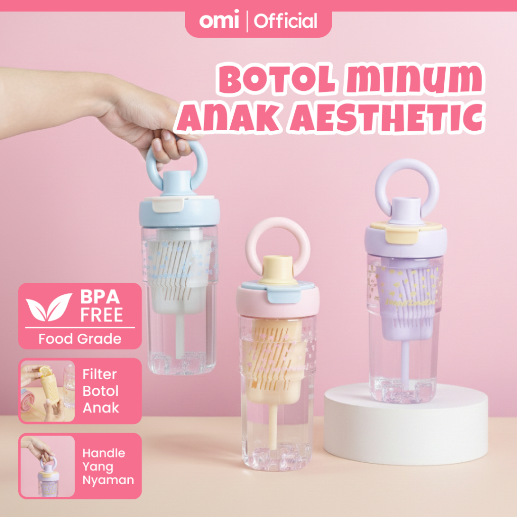Jual Omi - Ammi Botol Minum / Tumbler Anak 750 ml dengan Handle Warna ...
