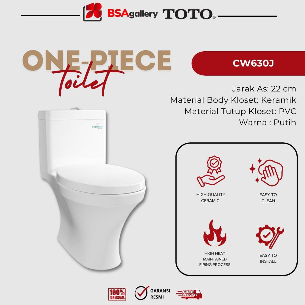 Jual KLOSET DUDUK TOTO CW630J / KLOSET TOTO MONOBLOK ORIGINAL CW 630 J ...