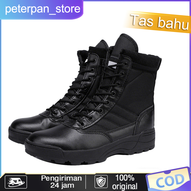 Jual sepatu pdl safety boots TNI POLRI cowboy biker tactical outdor ...